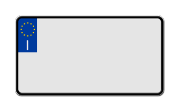 ITALY EURO (EEC) MOTORCYCLE LICENSE PLATE ISSUED FROM JANUARY 1, 2007 ...