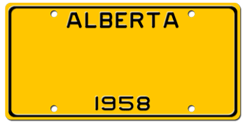 1958 ALBERTA LICENSE PLATE - EMBOSSED WITH YOUR CUSTOM NUMBER [intal58 ...
