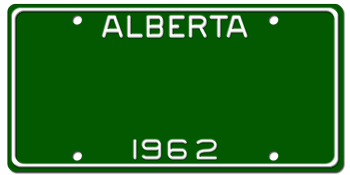 1962 ALBERTA LICENSE PLATE - EMBOSSED WITH YOUR CUSTOM NUMBER [intal62 ...