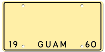 1960 GUAM LICENSE PLATE-- [usagu60] - $125.00 -LICENSEPLATES.TV