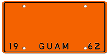 1962 GUAM LICENSE PLATE--EMBOSSED WITH YOUR CUSTOM NUMBER [usagu62 ...