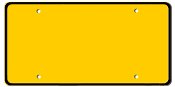 YEAR BUILT U.S.A. STYLE YELLOW LICENSE PLATE - Personalized with the ...