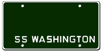 1955 WASHINGTON STATE LICENSE PLATE - EMBOSSED WITH YOUR CUSTOM NUMBER ...