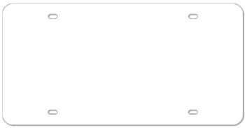 TWO-LINE CUSTOM LASER WHITE LICENSE PLATE - RED TEXT Personalized just ...